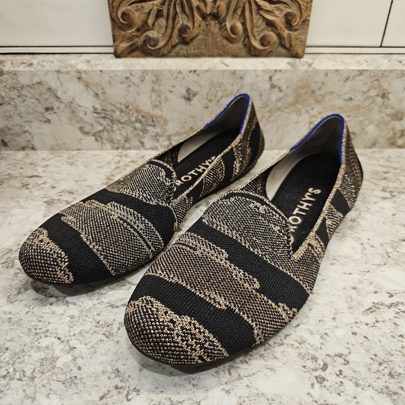 Rothy's | Shoes | Rothys The Loafer Golden Shimmer Stretch Knit Flat ...